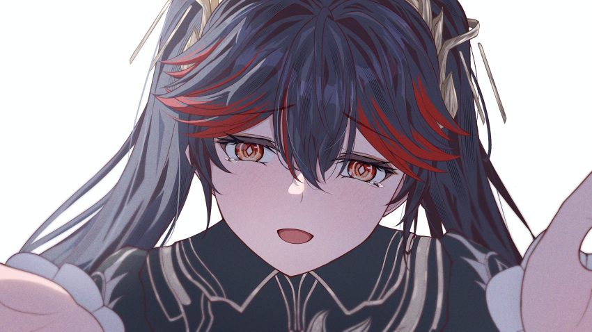 Safebooru - 1girl absurdres black hair black jacket hair between eyes ...