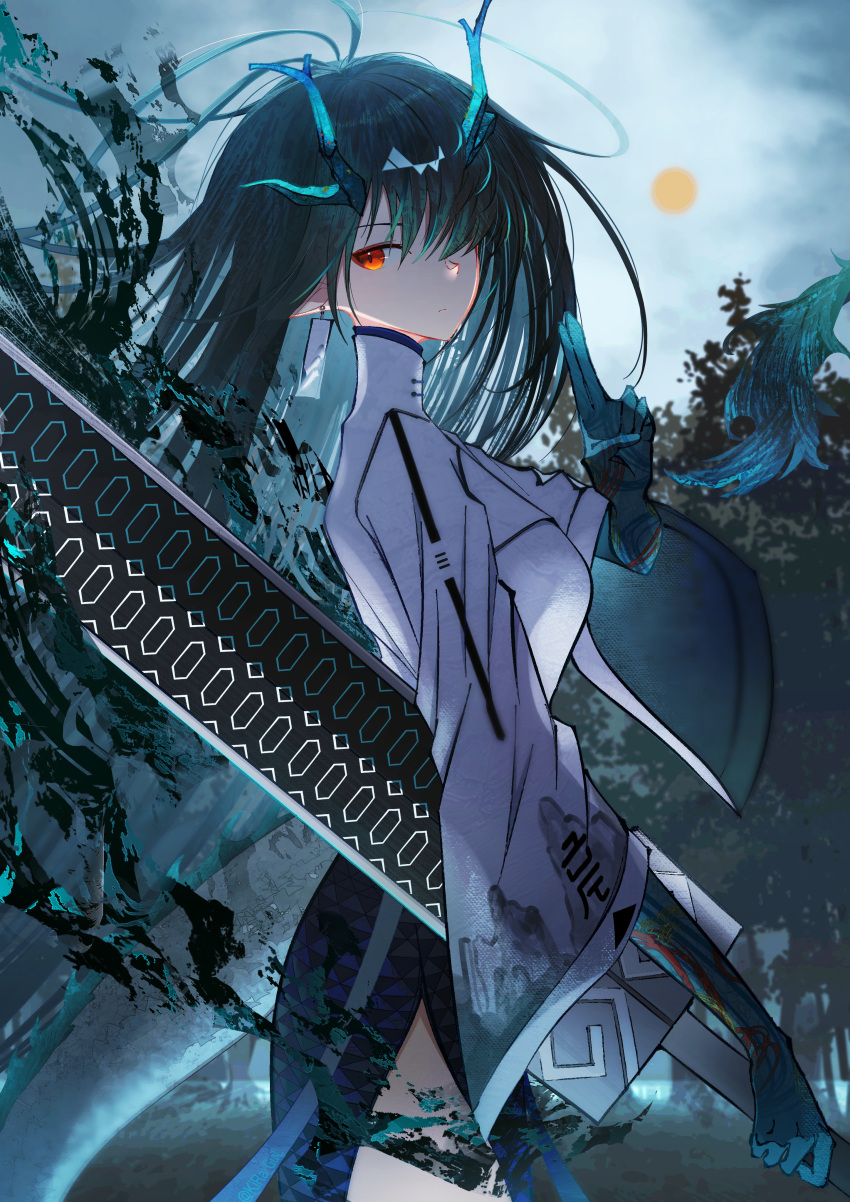 Safebooru - absurdres ambience synesthesia arknights black hair black ...