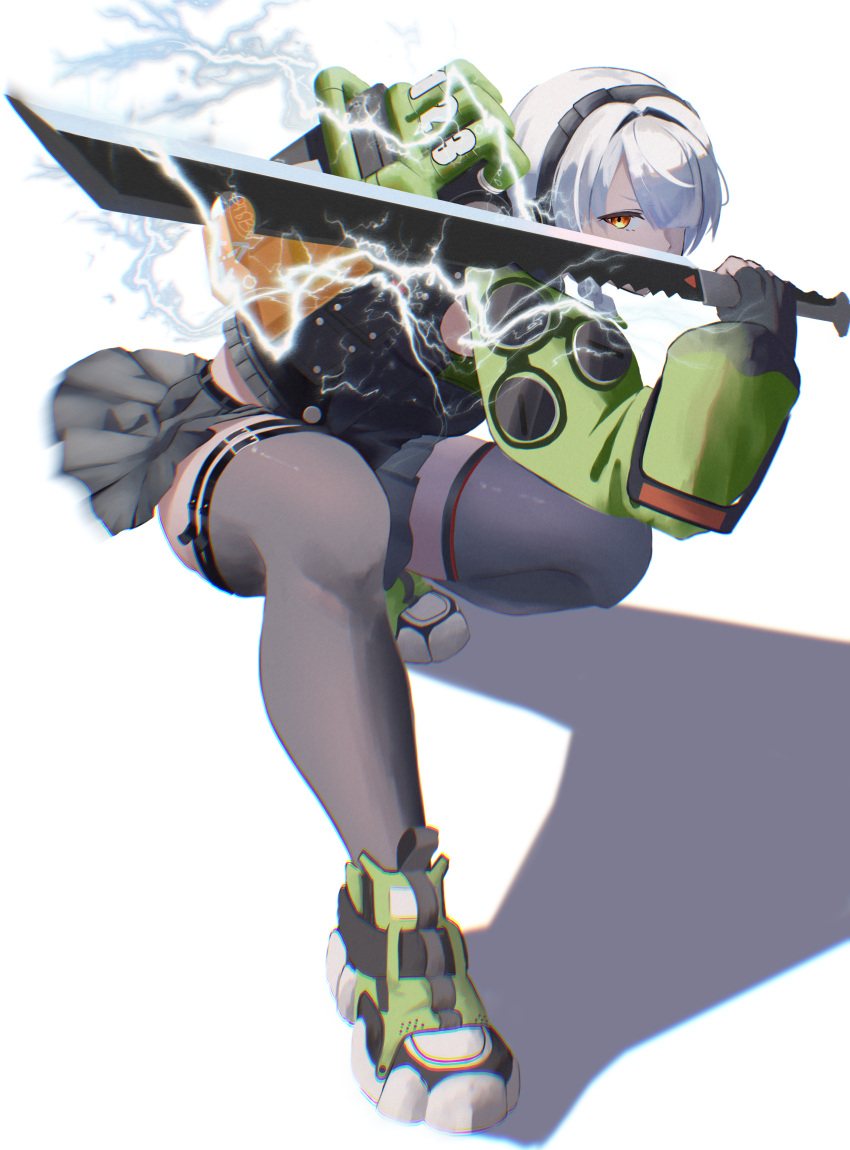 Safebooru - 1girl absurdres anby demara bare shoulders belt belted skirt black belt black ...