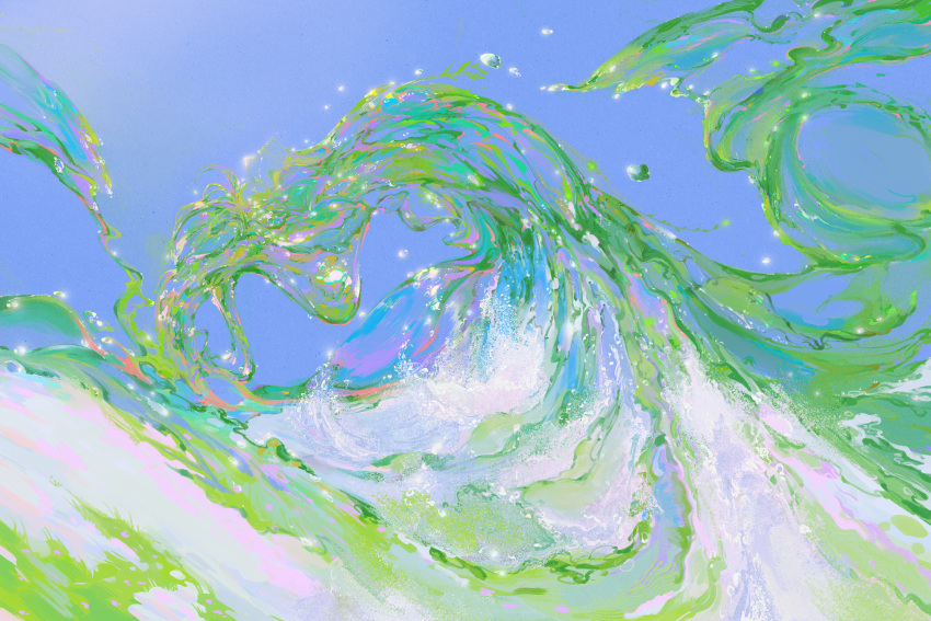 Safebooru - colorful day highres nature no humans original qingyu ...