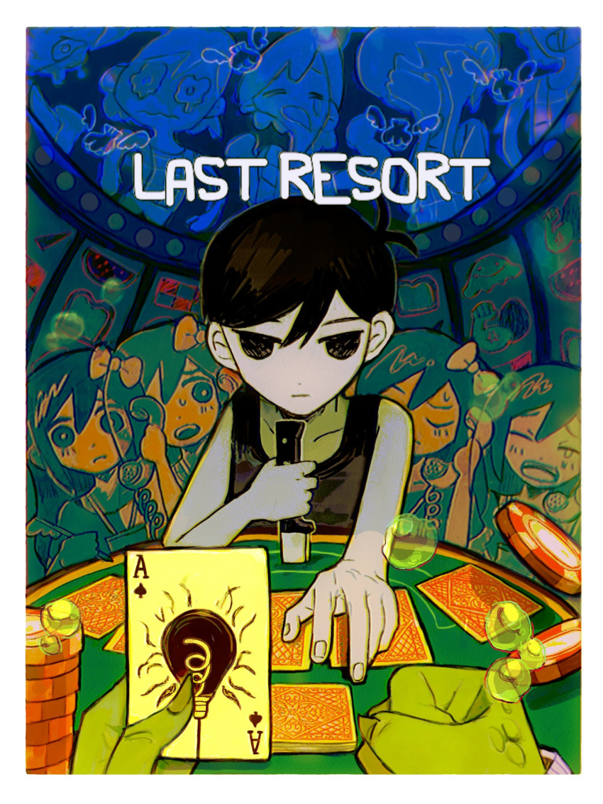 Safebooru - 1girl 3boys air bubble aubrey (headspace) (omori) aubrey ...