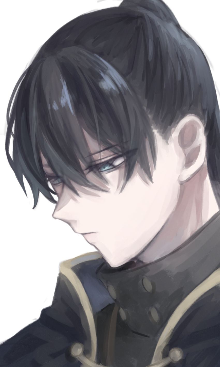 Safebooru - 1boy black cloak black clover black hair black shirt blue eyes cloak closed mouth ...