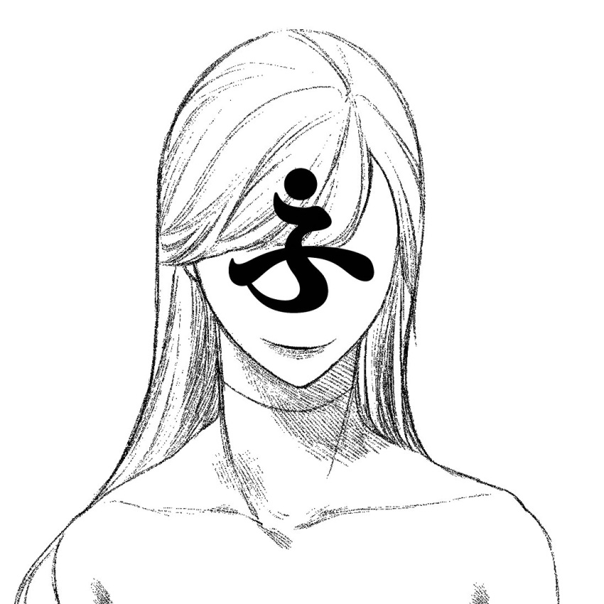 Safebooru - 1girl closed mouth greyscale long hair monochrome nxhqt ...