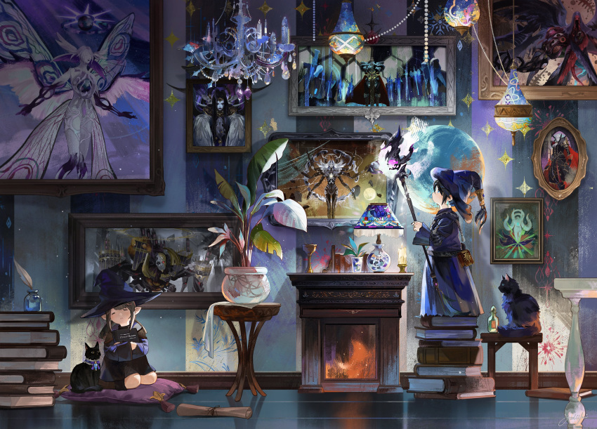 Safebooru - 1boy 1girl alpha omega (ff14) animal athena (ff14) black ...