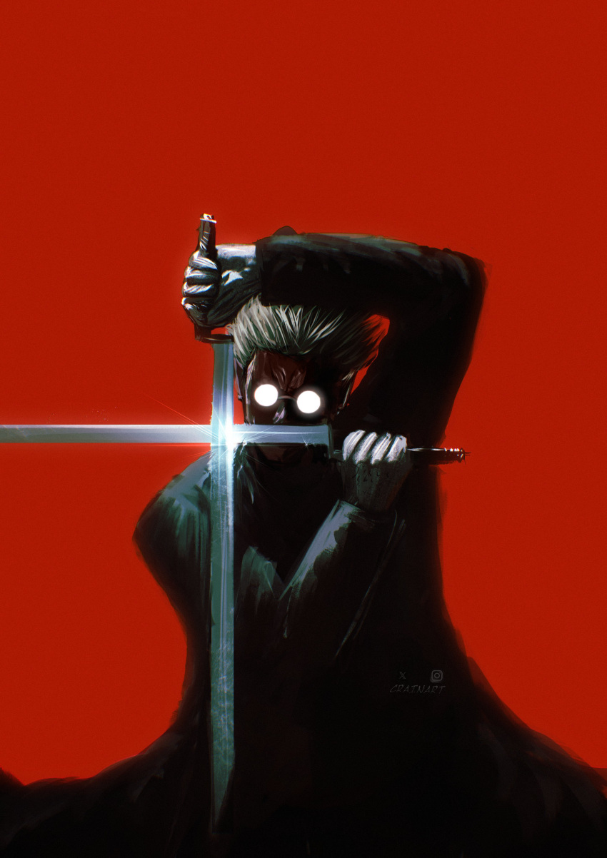 Safebooru - 1boy absurdres alexander anderson artist name bayonet coat ...