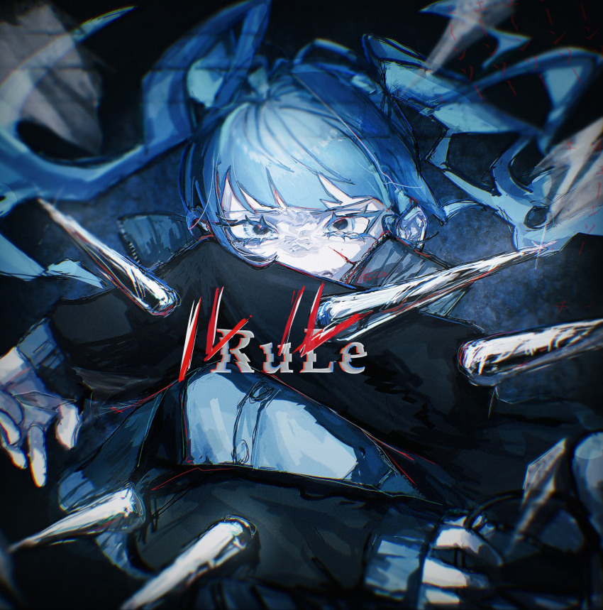 Safebooru - 1girl ado (utaite) black jacket blue eyes blue hair ...