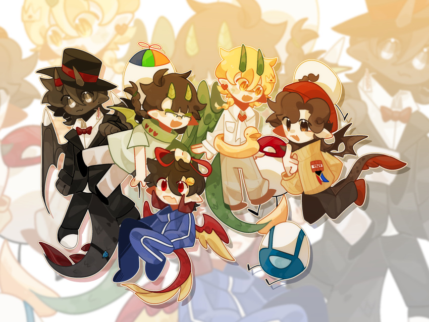 Safebooru - 1other 2boys 2girls beanie black jacket black pants black ...