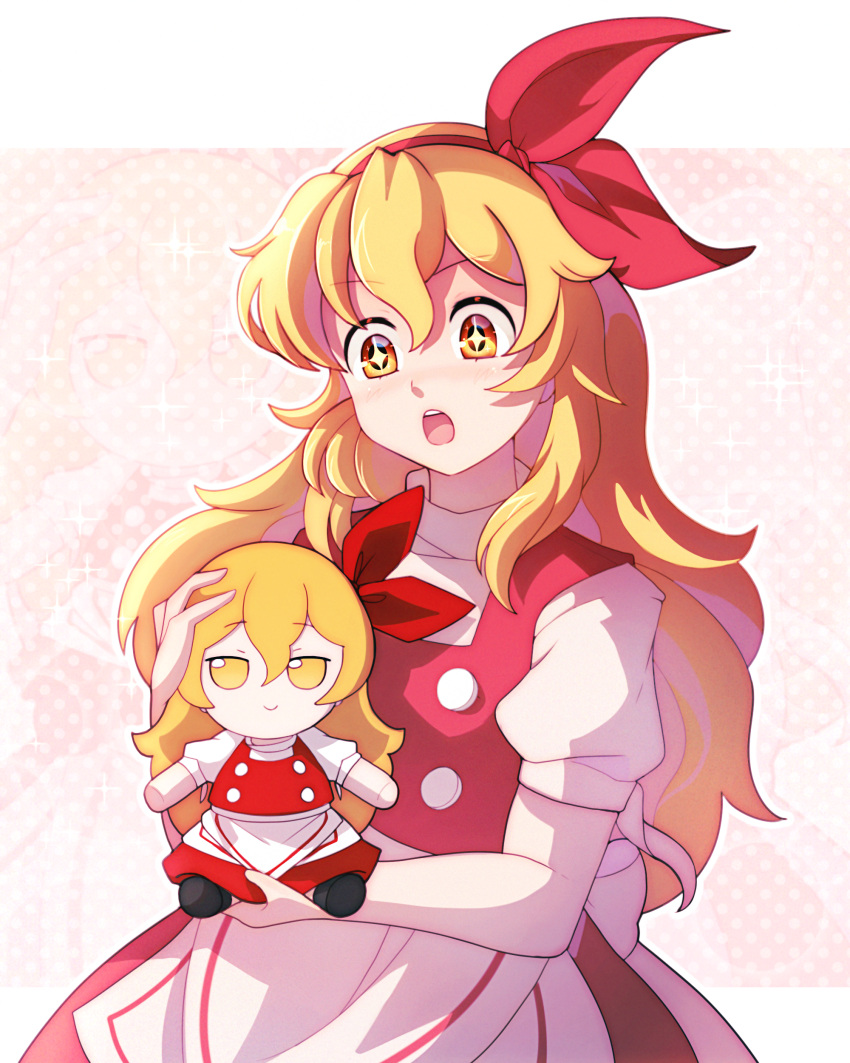 Safebooru - + + 1girl :o absurdres apron back bow blonde hair bow ...