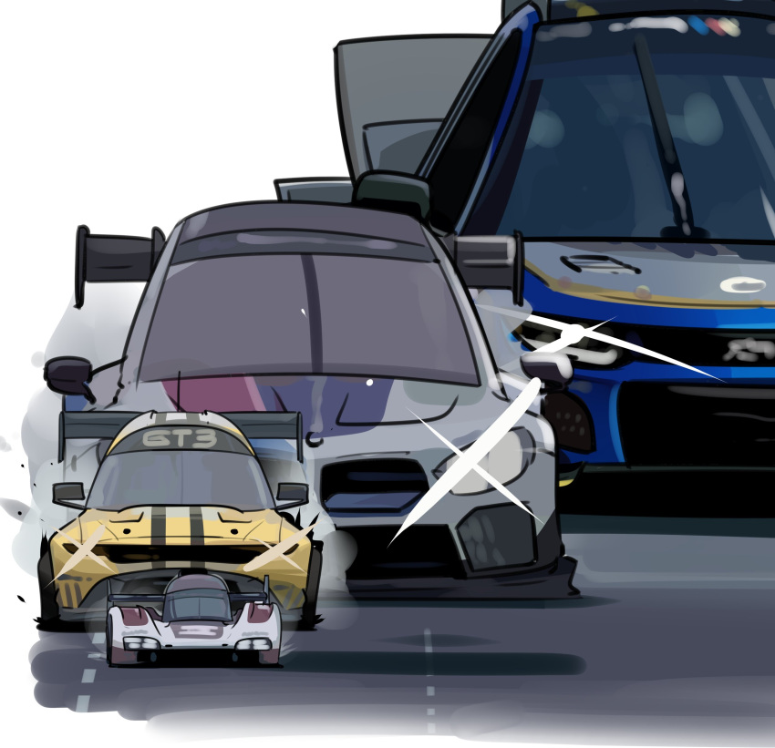 Safebooru - absurdres bmw m4 car chevrolet camaro chibi circuit de la ...