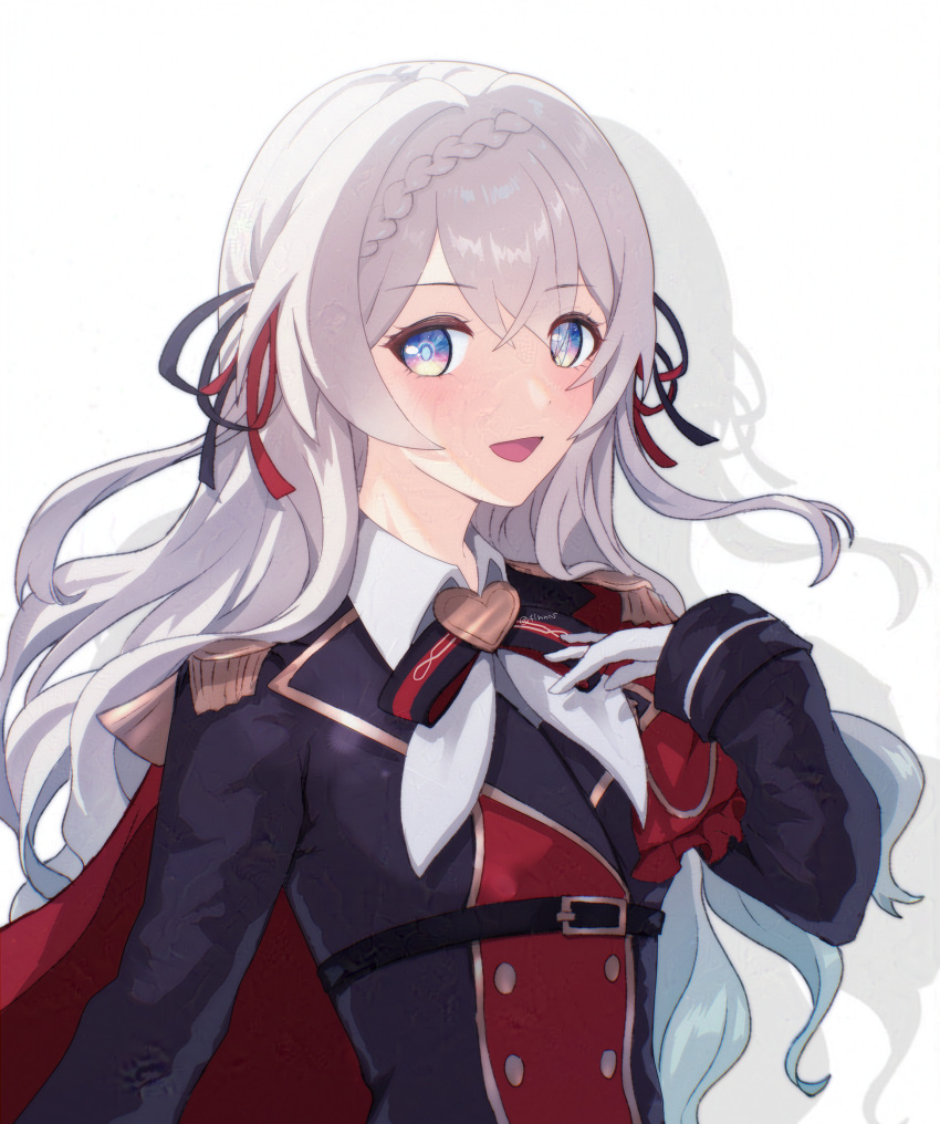 Safebooru - 1girl :d absurdres braid collared shirt epaulettes firefly ...