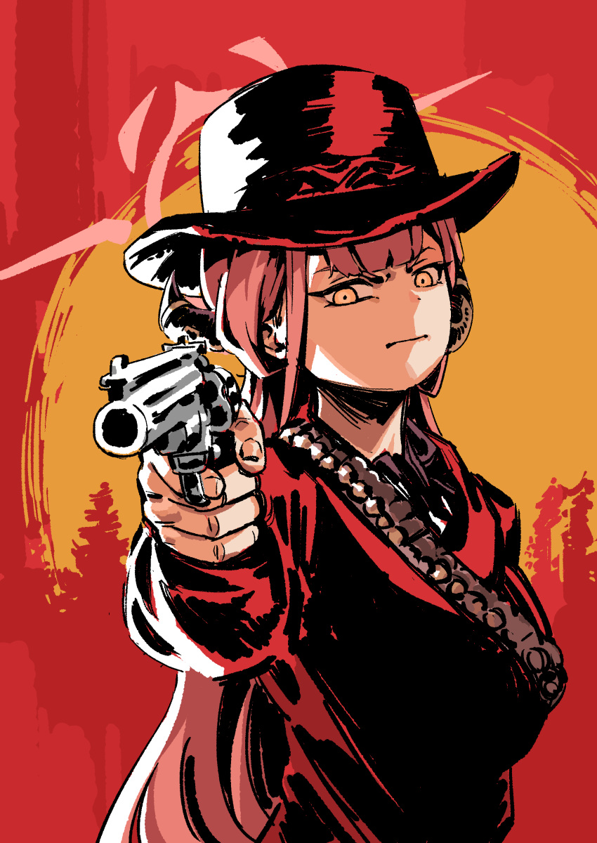 Safebooru - 1girl absurdres aiming ammunition belt arthur morgan arthur ...
