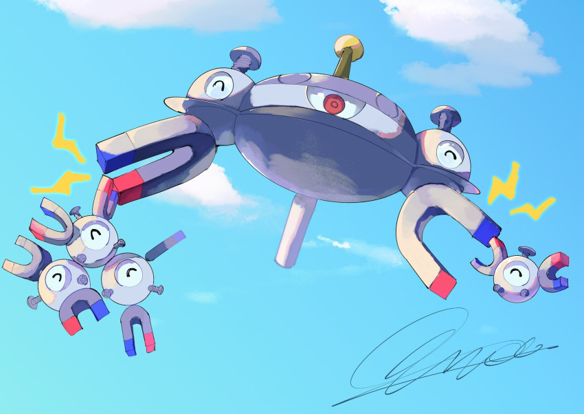 Safebooru - blue sky closed eyes day evolutionary line floating highres ...