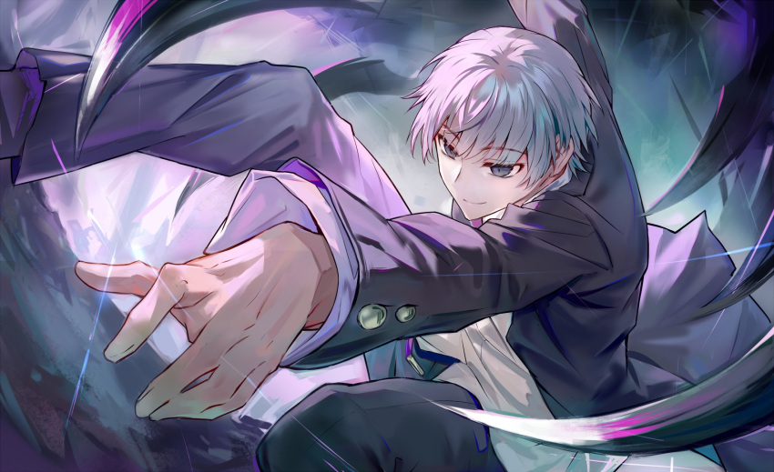 Safebooru - 1boy black eyes byakuya (under night in-birth) floating ...