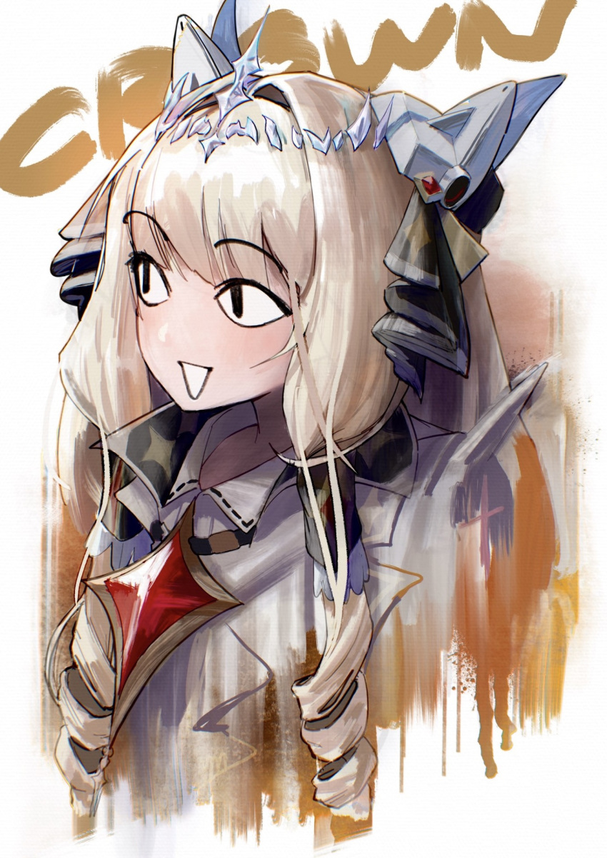 Safebooru - 1girl :d blonde hair blush character name crown (nikke ...