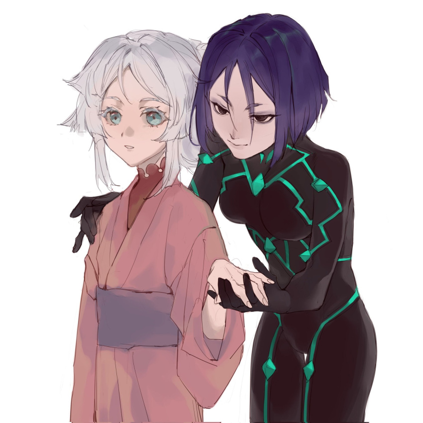 Safebooru - 2girls black bodysuit bodysuit breasts buyaozaoqi fate ...