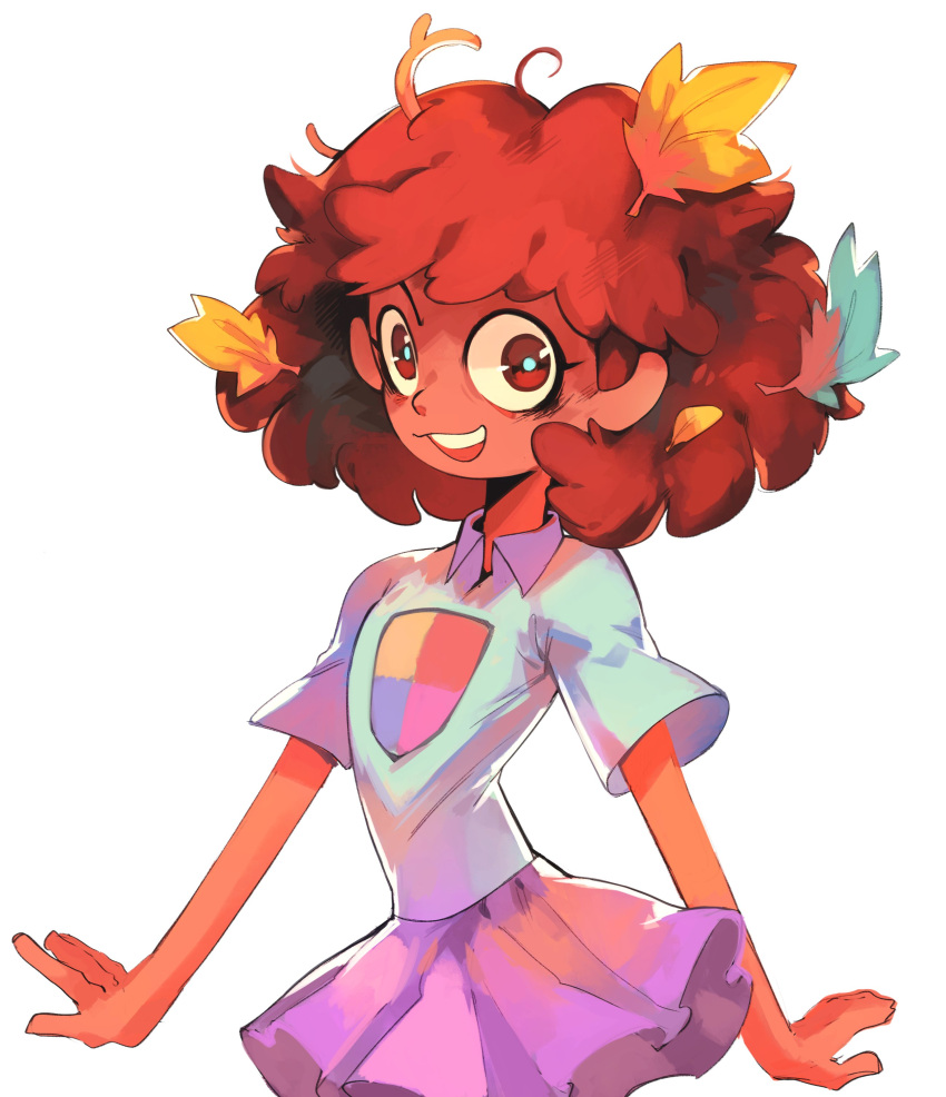 Safebooru - 1girl absurdres amphibia anne boonchuy autumn leaves brown ...