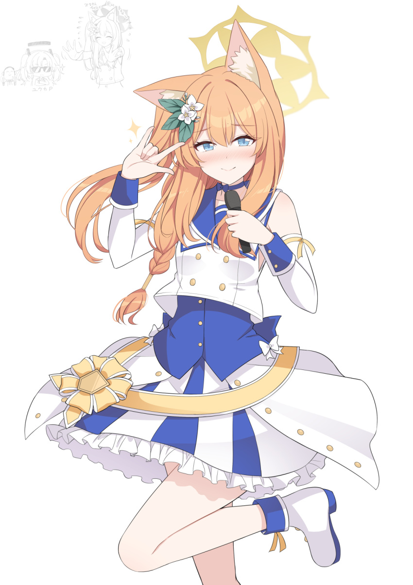 Safebooru - 1boy 2girls alternate costume animal ears blue archive ...