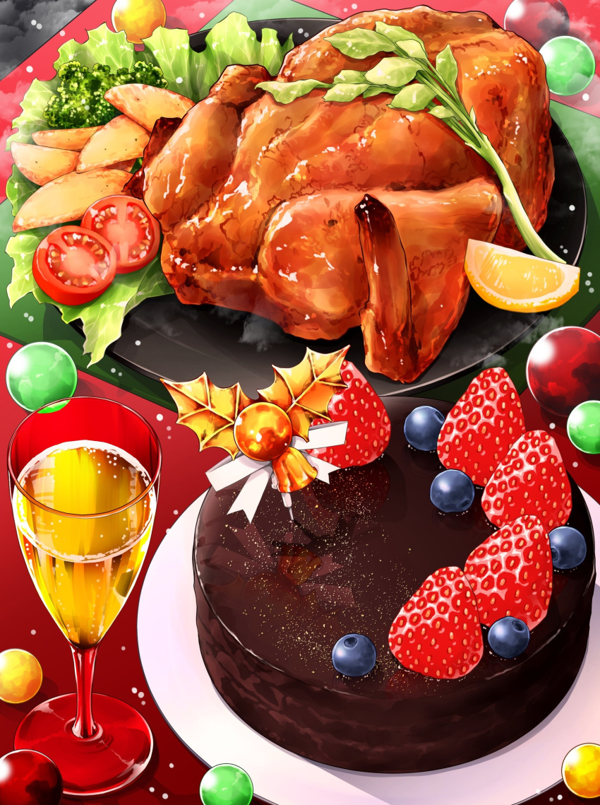 Safebooru Blueberry Broccoli Cake Chicken Food Chocolate Cake 4489