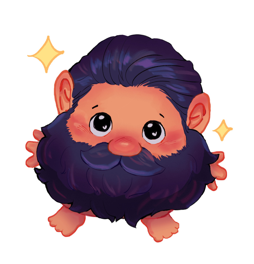 Safebooru - 1boy absurdres beard blush chibi dungeon meshi dwarf facial ...