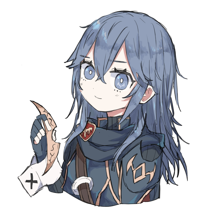 Safebooru - 1girl absurdres blue eyes blue gloves blue hair brand of the exalt closed mouth ...