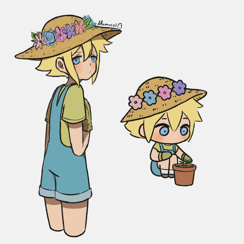 Safebooru - 1boy artist name basil (faraway) (omori) basil (omori) blonde hair blue eyes blue ...