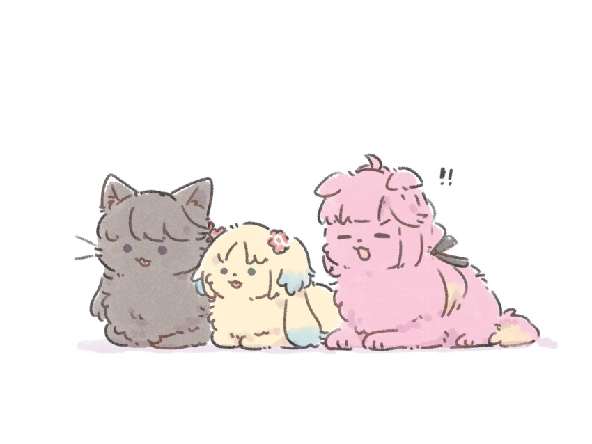 Safebooru - ! !! :3 ahoge animal animal focus animalization anyoji hime ao kaeru black ribbon ...