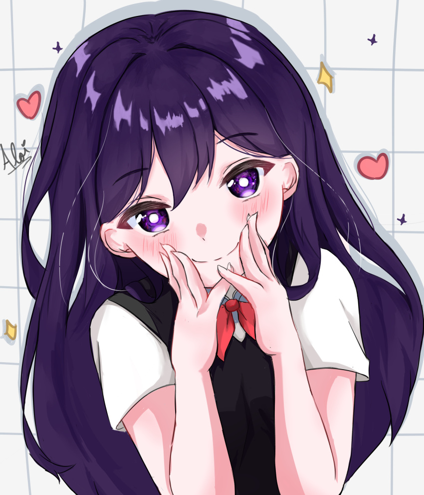 Safebooru - 1girl 2girls absurdres aloidesu black hair blush highres ...