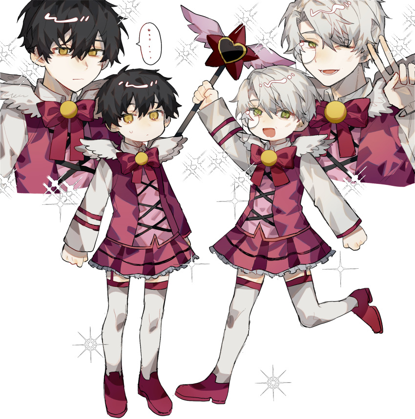 Safebooru - 2boys ayin (project moon) crossdressing e.g.o (project moon) full body garter straps ...