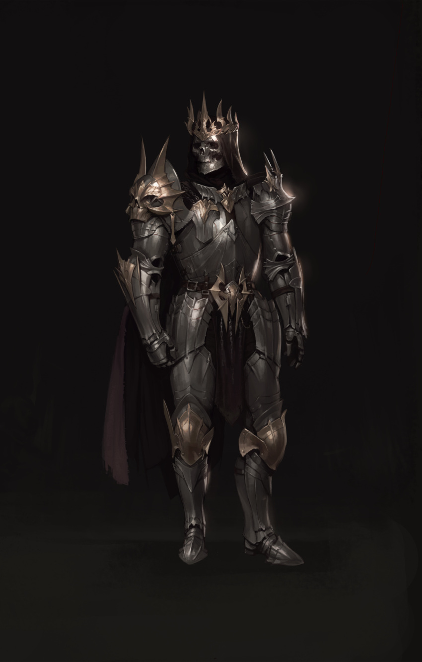 Safebooru - 1other absurdres ambiguous gender armor arms at sides black ...