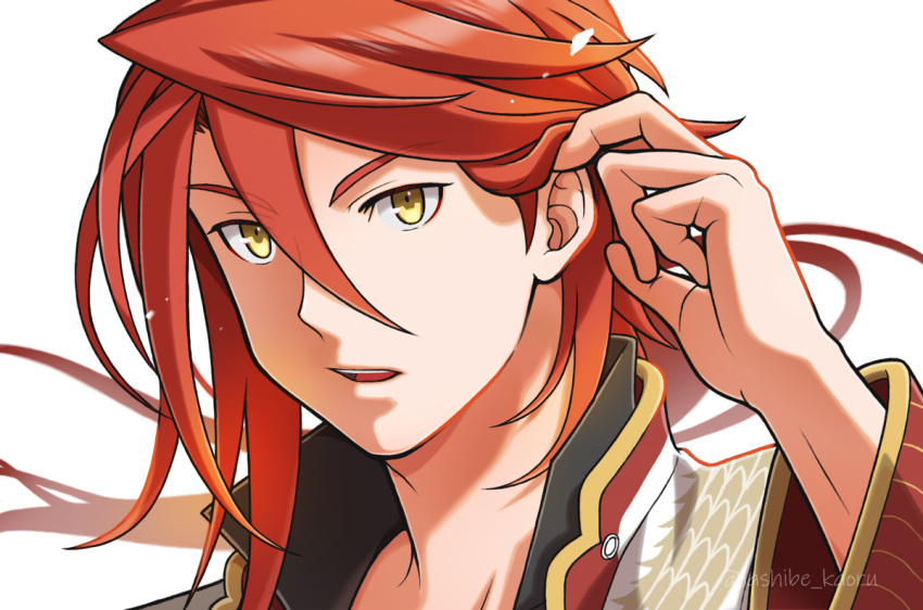 Safebooru - 1boy aaron wei adjusting hair ashibe-kaoru commentary ...