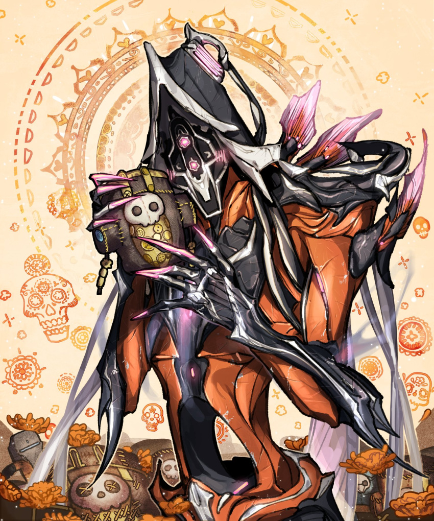 Safebooru - 1other armor blush calavera cempoalxochitl corpus (warframe ...