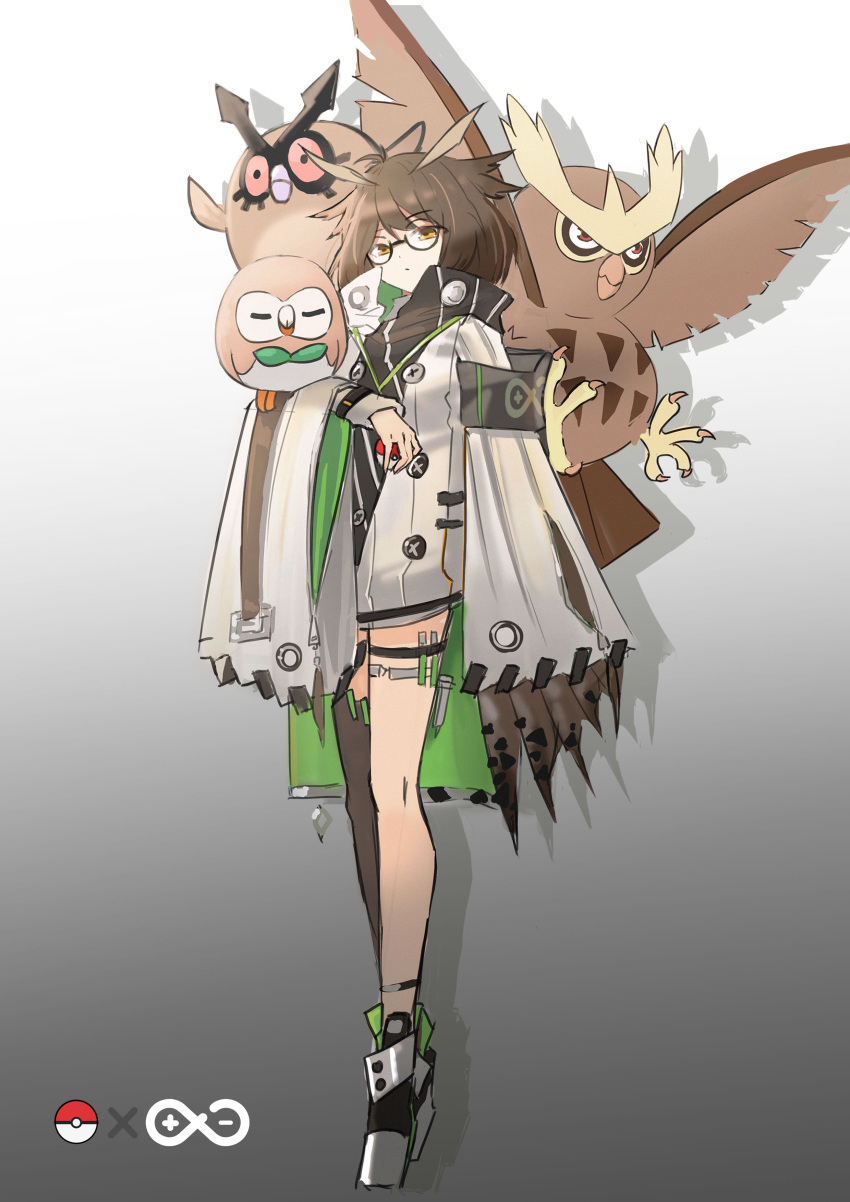 Safebooru - 1girl absurdres arknights bird girl black thighhighs brown ...