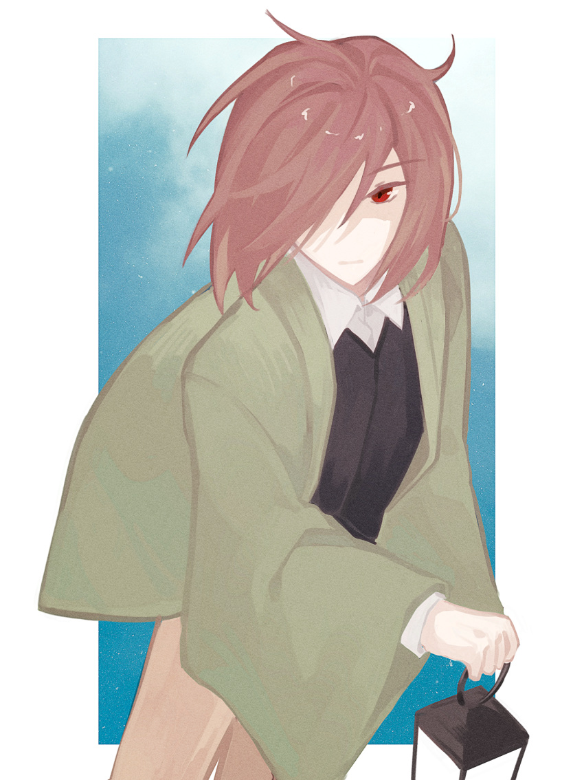 Safebooru - 1boy black vest brown hair brown pants closed mouth ...