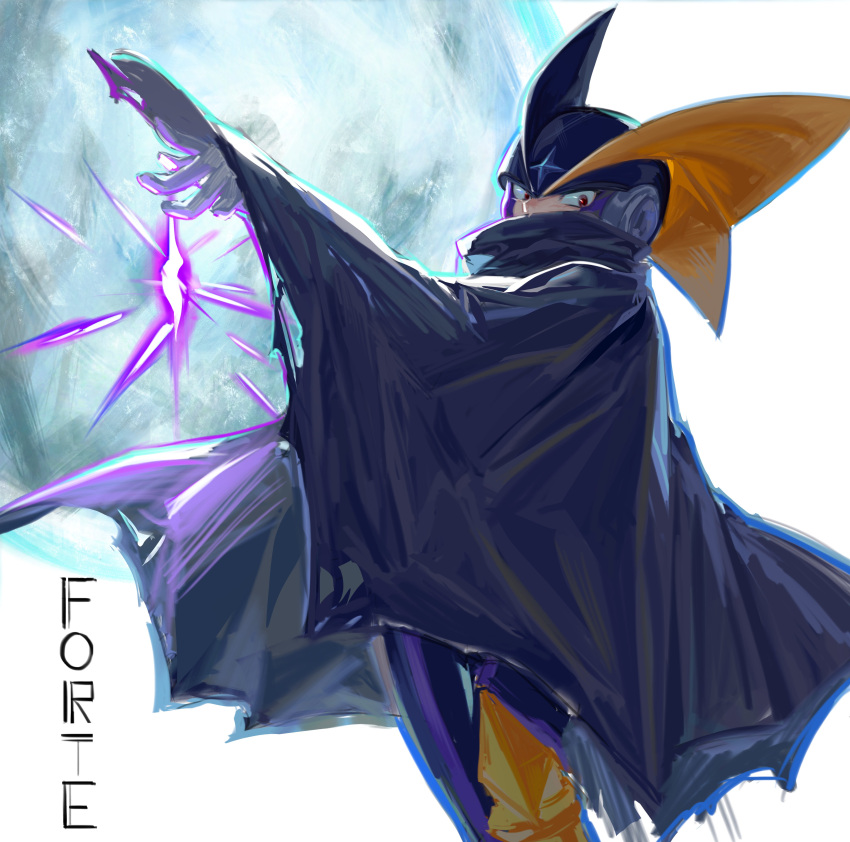 Safebooru - 1boy absurdres aura bass.exe (mega man) black bodysuit ...