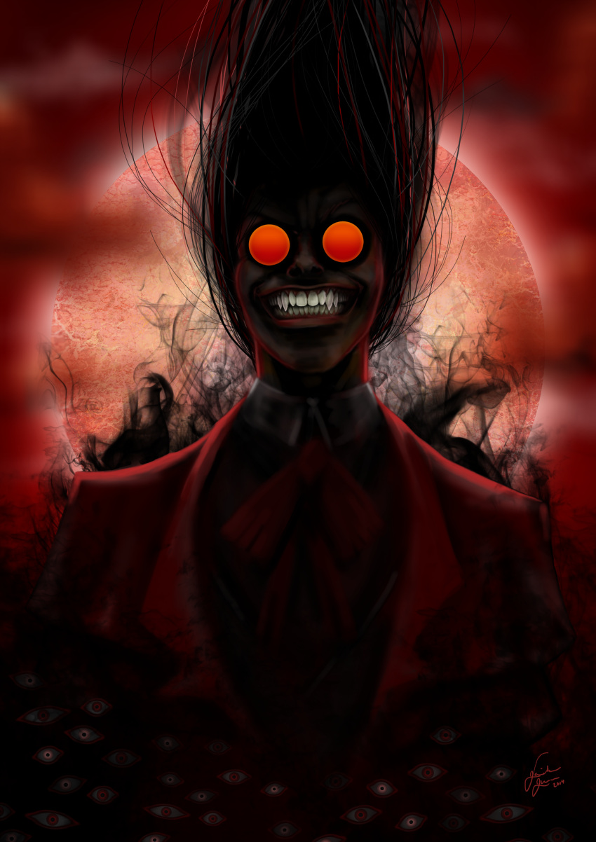 Safebooru - 1boy absurdres alucard (hellsing) black hair clenched teeth ...