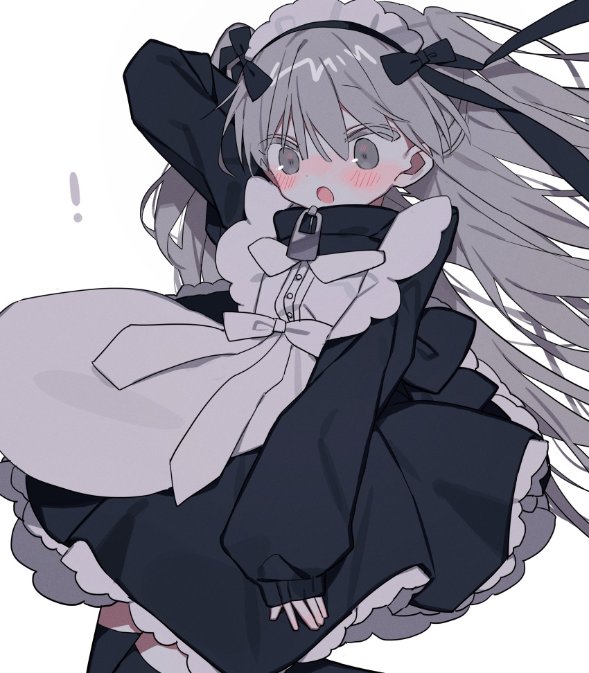 Safebooru - ! 1girl :o absurdres ameno (motiizamurai) apron arm behind ...
