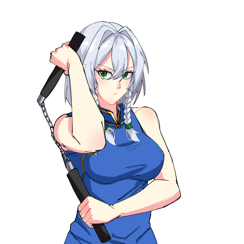 Safebooru - blue dress china dress chinese clothes dress fighting ...