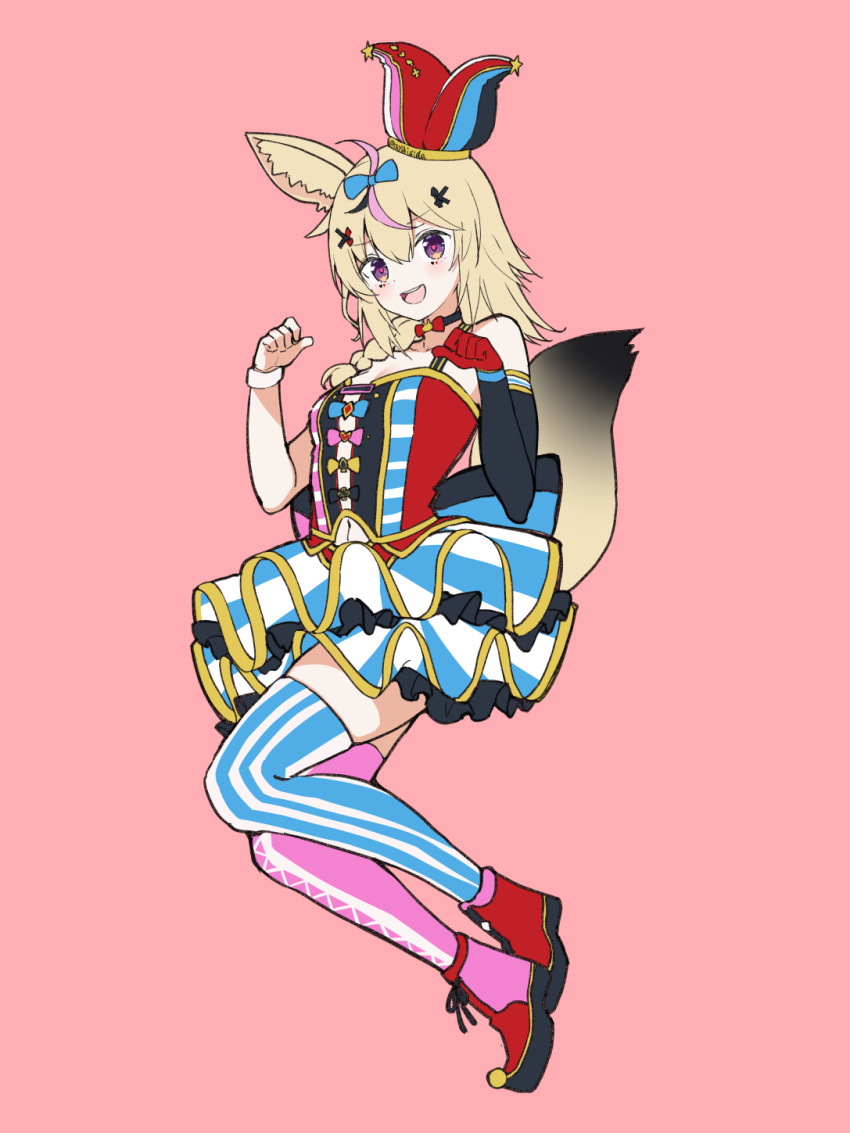 Safebooru - 1girl :d animal ears asymmetrical footwear asymmetrical ...