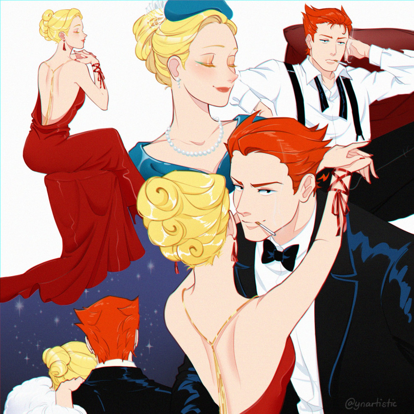 Safebooru - alexander (veil) backless dress backless outfit black bow ...