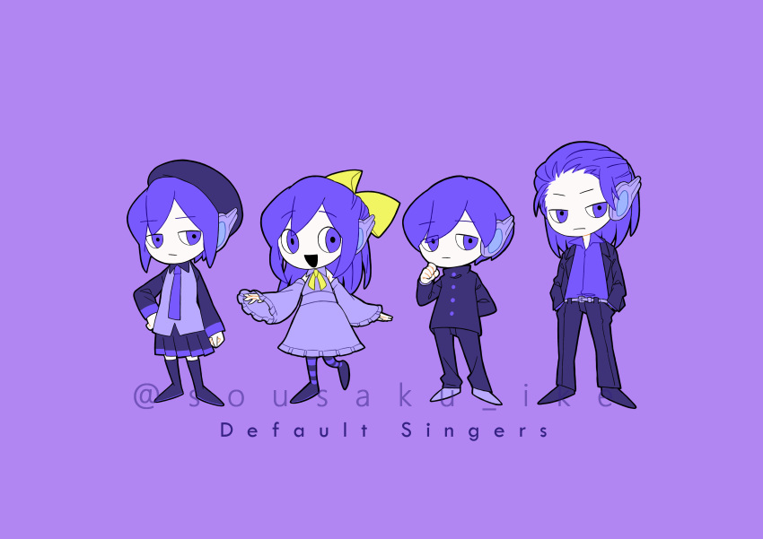 Safebooru - 2boys 2girls absurdres ascot belt boots buttons chibi ...