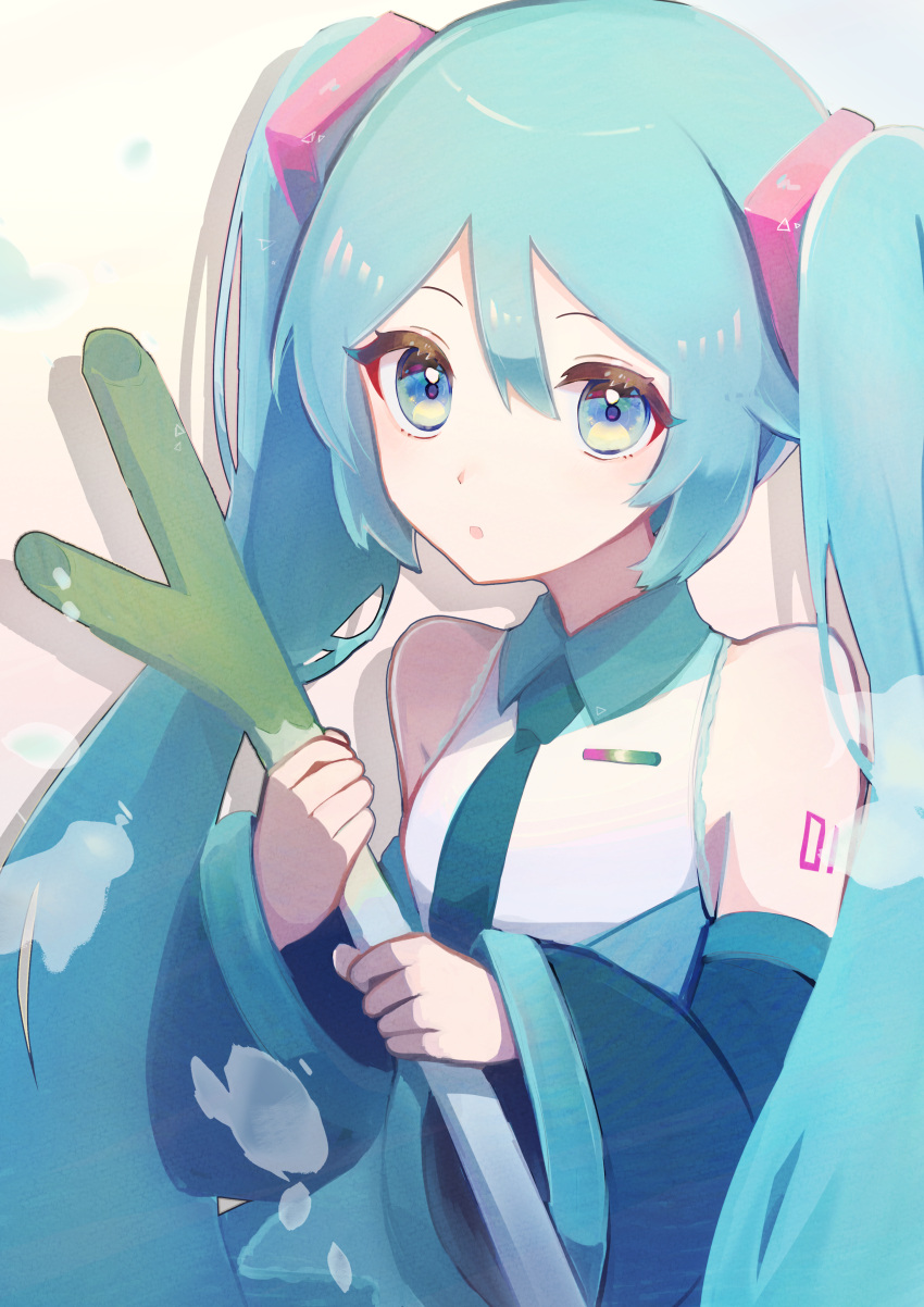 Safebooru - 1girl absurdres aqua eyes aqua hair aqua necktie aqua trim bare shoulders black ...