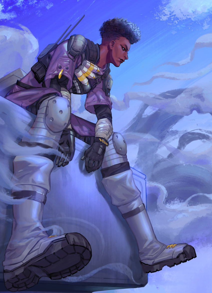 Safebooru - 1girl absurdres apex legends bangalore (apex legends) black gloves black hair boots ...