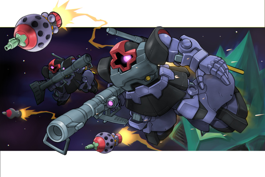 Safebooru - bazooka (gundam) bit (gundam) chibi dom (mobile suit ...