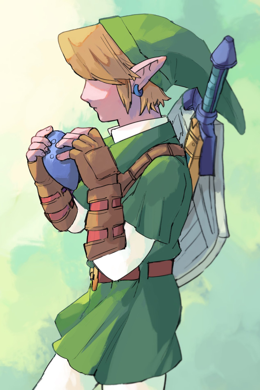 Safebooru - 1boy belt blonde hair brown belt brown gloves commentary ...