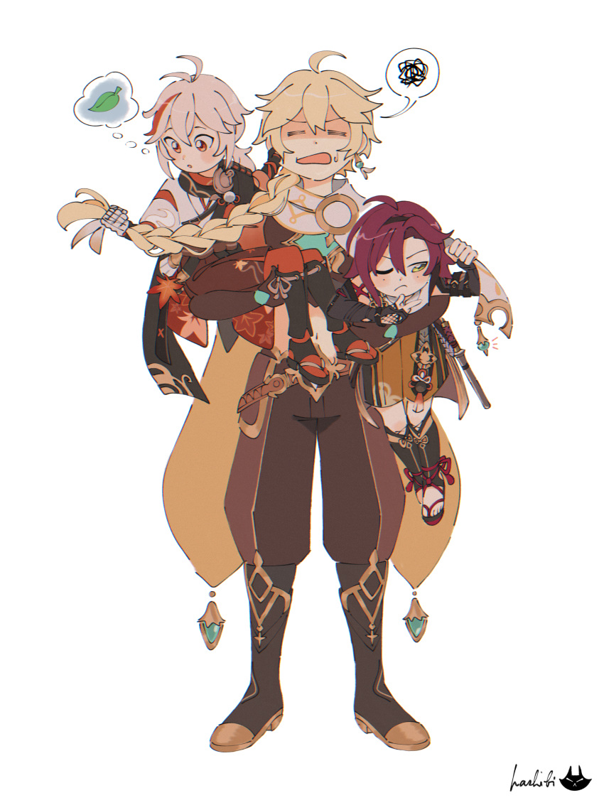 Safebooru - 3boys = = absurdres aether (genshin impact) age difference ...