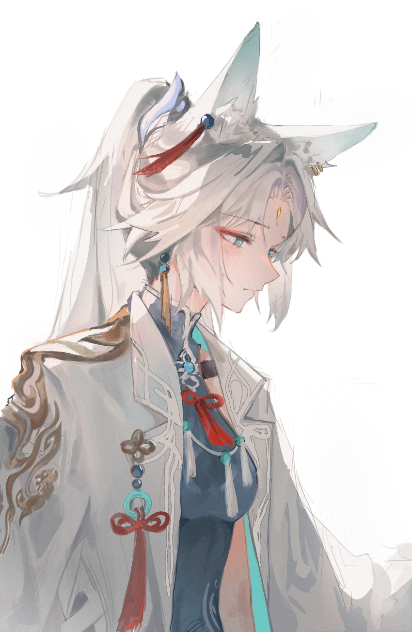 Safebooru - 1girl absurdres animal ear fluff animal ears blue eyes blue ...