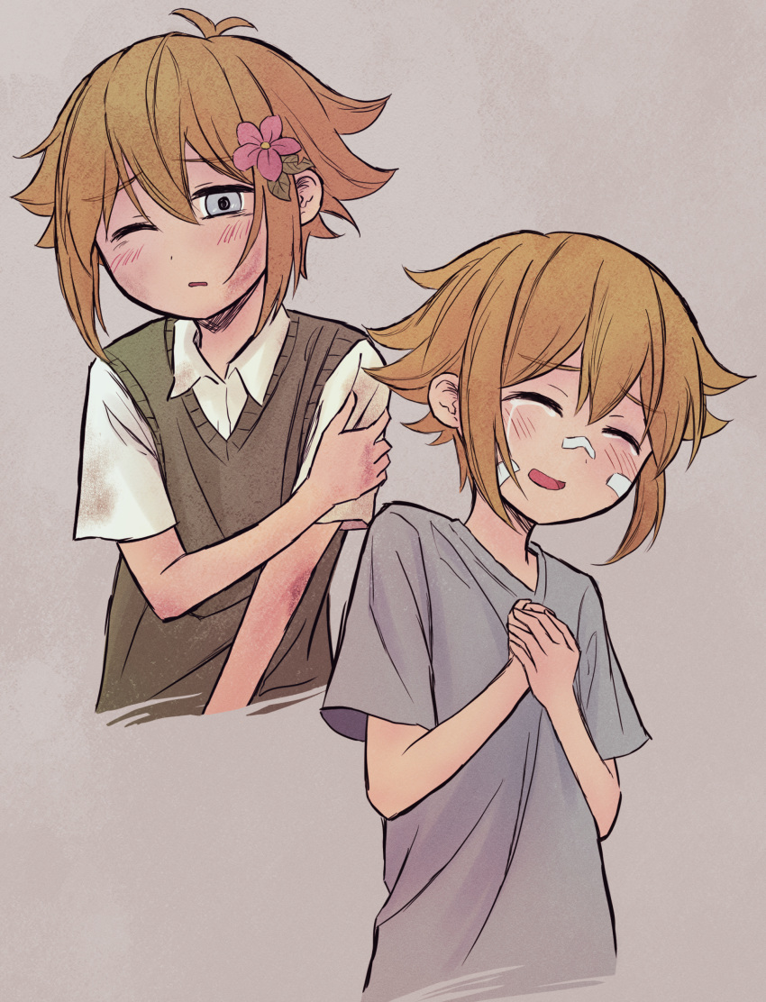 Safebooru - 1boy bandaid bandaid on face bandaid on nose basil (faraway ...