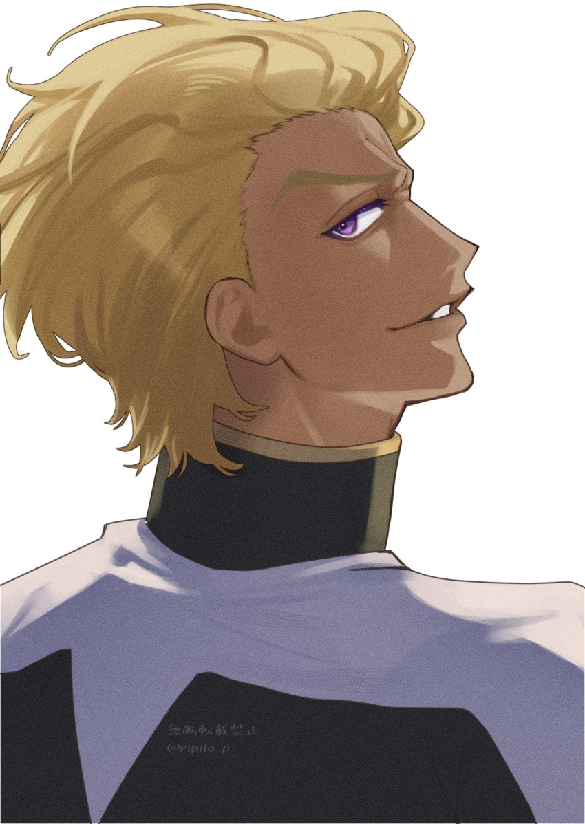 Safebooru - 1boy blonde hair commentary request dark skin dearka elsman gundam gundam seed ...
