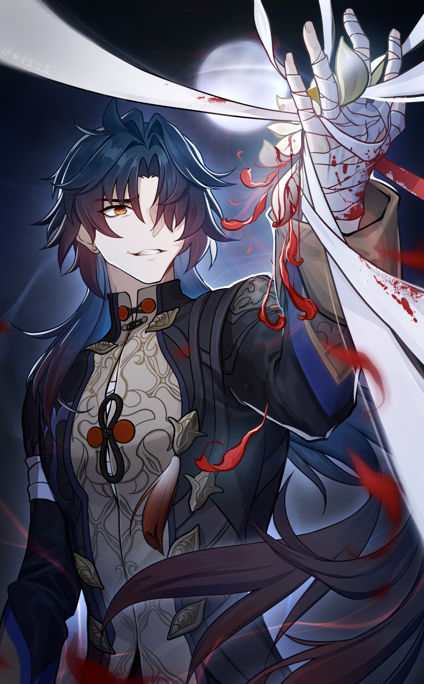 Safebooru - 1boy absurdres bandaged arm bandaged chest bandaged fingers ...