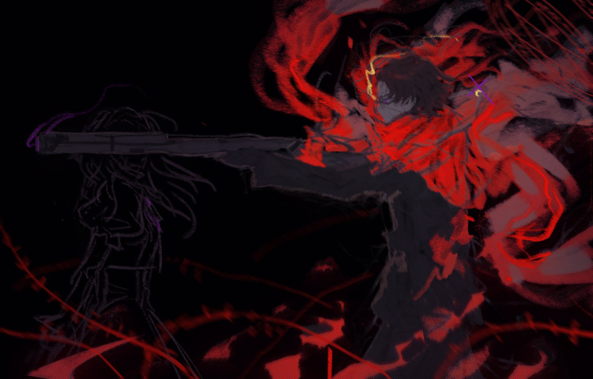 Safebooru - barbed wire brown hair catherine (project moon) coat dark ...